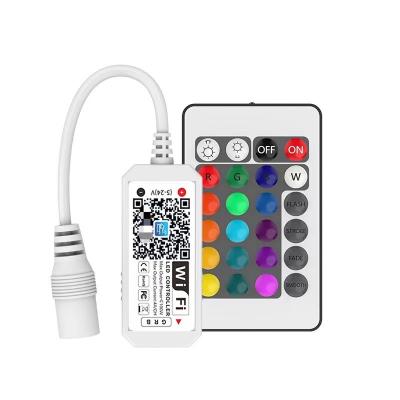 China 24 Keys Remote RGB LED Strip Wifi Controller APP Timing Voice Music Control for sale
