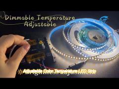 Warm White Temperature Adjustable Led Strip , Dimmable Smd Led Flexible Strips 2835