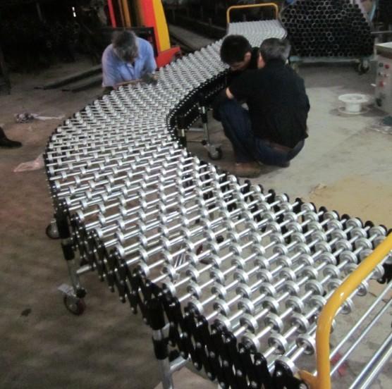 Quality Zzgenerate Various Shapes Plastic Explandable Roller Conveyor for Cartons for sale