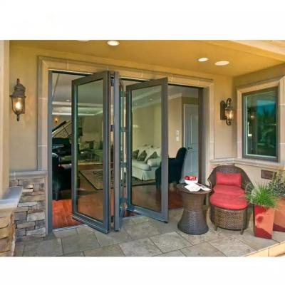 Cina EPDM Waterproof Exterior Aluminum Folding Door Glass Bifold Patio Sliding in vendita