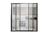 China Modern Aluminum Double Glazed Sliding Doors Push Pull Opening Custom Sizes for sale