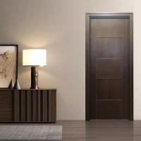China Customized Waterproof WPC PVC Internal Bedroom Door with Sound Proof MDF and Solid Wood Frame for sale