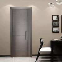 China Customized Waterproof WPC PVC Internal Bedroom Door with Sound Proof MDF and Solid Wood Frame for sale