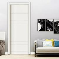 China Customized Waterproof WPC PVC Internal Bedroom Door with Sound Proof MDF and Solid Wood Frame for sale