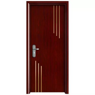 China Waterproof Customized Wooden Plywood Room Door PVC WPC Internal Te koop