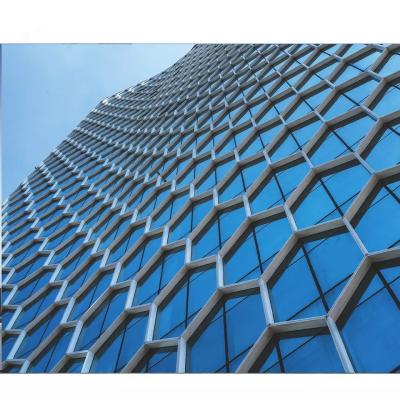 Cina Construction Waterproof Exterior Wall , Aluminum Double Glass Curtain Wall in vendita