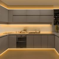 China RTA Kitchen Cabinet with Sensor Switch Solid Birch Wood Ready to Assemble 750pcs per 40HQ for sale