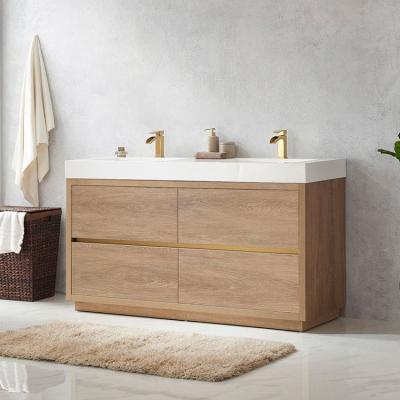 Cina Freestanding Double Sink Vanity , Design Solid Wood Bathroom Vanity Units in vendita