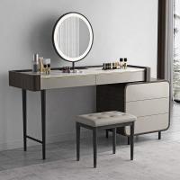 China Luxury Custom Makeup Vanity Table with LED Mirror 1000x450x780mm Slate Top for sale