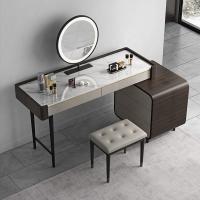 China Luxury Custom Makeup Vanity Table with LED Mirror 1000x450x780mm Slate Top for sale