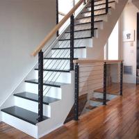 China SUS304 Cable Railing Balustrade for Stairs Matte Black 1000mm Height for sale