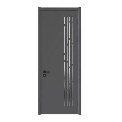 Cina Porta in legno per bagno in vetro satinato Interno moderno impermeabile in legno 45 mm / 50 mm in vendita