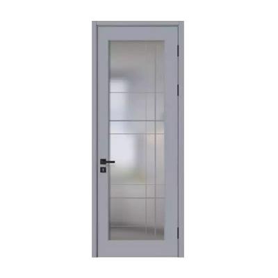Cina Porta in legno per bagno in vetro satinato Interno moderno impermeabile in legno 45 mm / 50 mm in vendita