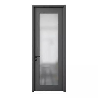 Cina Porta in legno per bagno in vetro satinato Interno moderno impermeabile in legno 45 mm / 50 mm in vendita