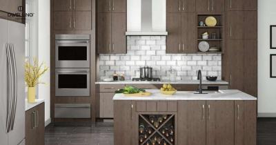 China Custom Furniture Style Cupboard Storage Unit , E0 / E1 Grade Fitted Kitchen Cabinets for sale