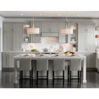 China Ready to Assemble Solid Wood White Shaker Style Modular Kitchen Cabinets Custom Sizes for sale
