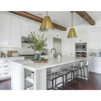 China Ready to Assemble Solid Wood White Shaker Style Modular Kitchen Cabinets Custom Sizes for sale