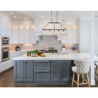 China Ready to Assemble Solid Wood White Shaker Style Modular Kitchen Cabinets Custom Sizes for sale