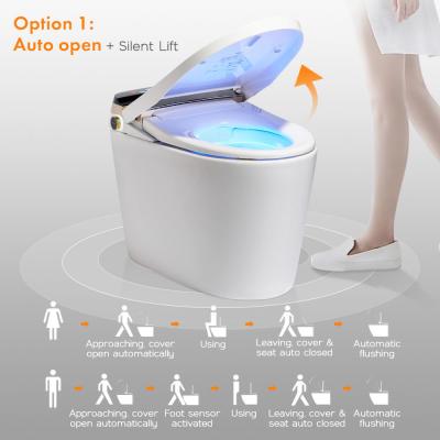 China Luxury Bathroom Sensor Electric Automatic Flush Wc Bidet Intelligent Smart Toilet for sale