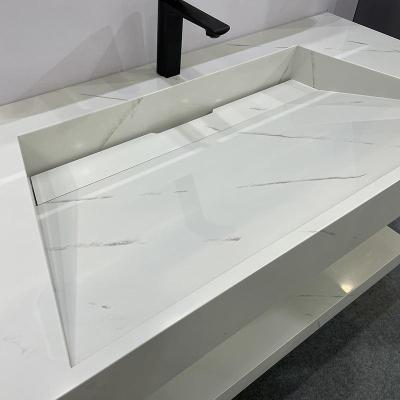 China Washbasin New Italian Design White Color Sanitary Ware Bathroom Double Wash Basin Sink for sale