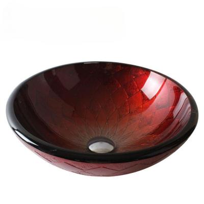 China Sanitary Wares Decorative Waterfall Faucet Glass Sink for Bathroom Wash Basin à venda
