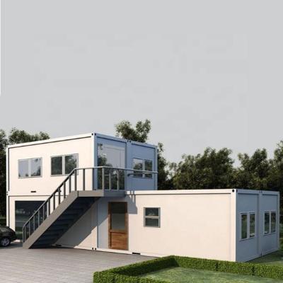 China Extended Foldable Prefab Container Homes_40ft Folding Living Container Cabin Foldable Container House for sale