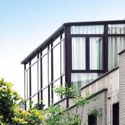 Cina Balcony Free Standing Sunshine House Winter Garden Aluminum Frame Slant Roof Sunroom in vendita