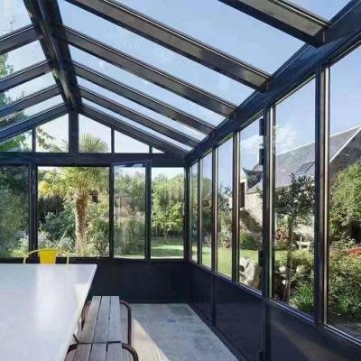 Cina Balcony Free Standing Sunshine House Winter Garden Aluminum Frame Slant Roof Sunroom in vendita
