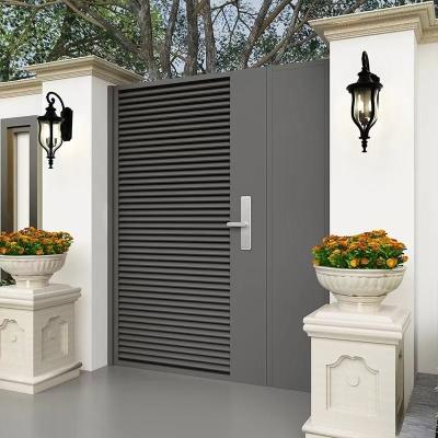 Cina Outside Decoration Black Entrance Double Stainless Steel Door Wrought Iron Design Main Gate in vendita