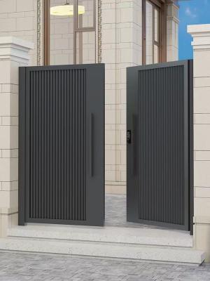 Cina Outside Decoration Black Entrance Double Stainless Steel Door Wrought Iron Design Main Gate in vendita