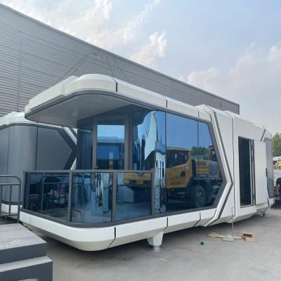 Cina Hot selling Furnished Cabin Homes Villa House 40FT Container House White Capusal Office Pod in vendita