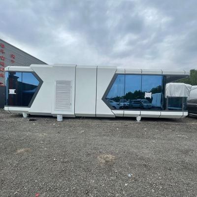 Cina Hot selling Furnished Cabin Homes Villa House 40FT Container House White Capusal Office Pod in vendita