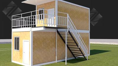 China Dormitory Prefab Container House 4 Bedroom Two Story Shipping Container Homes for sale