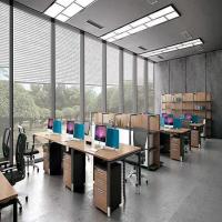 China Modular Office Workstations 2 4 6 Seater Desk with Privacy Panel E1 MFC for sale