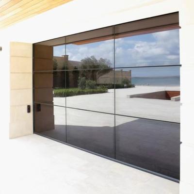 Cina 12 16 porte di vetro a piena vista di alluminio del garage da 18 piedi Frameless in vendita