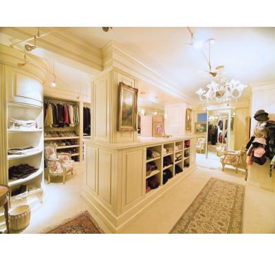 China Customized Glossy White Walk In Closet Waterproof Wardrobe With Dressing Table for sale
