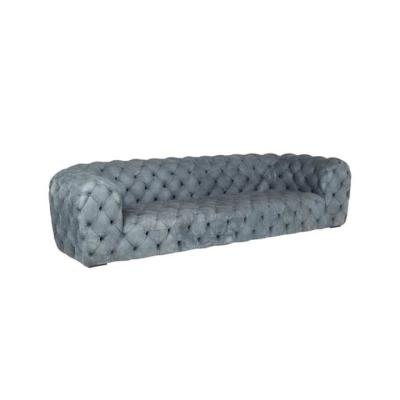 China Modern Living Room Hotel Lobby Couch Quilted Button Tufted Velvet Sofa for sale