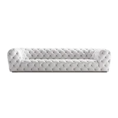 China Modern Living Room Hotel Lobby Couch Quilted Button Tufted Velvet Sofa for sale