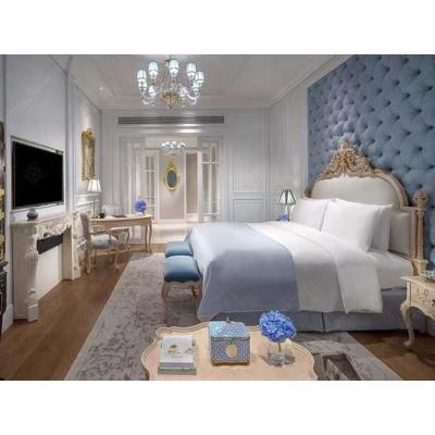 Cina Insieme di camera da letto scolpito stile europeo di qualità superiore della villa della mobilia dell'hotel del FSC in vendita