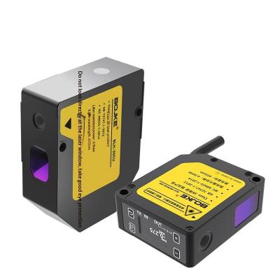 China Laser Displacement Sensor 10μM Repeatability Analog RS-485 Laser Distance Measurement Sensor for sale