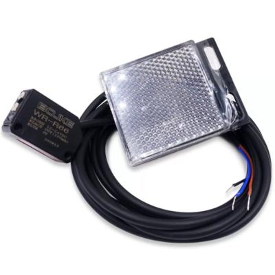 China Square Retro Reflective Photoelectric Sensor NPN Output Fiber Optic Photoelectric Sensor for sale