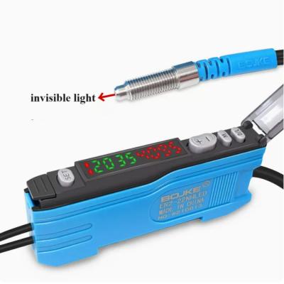China NPN / PNP Output Fiber Optic Amplifier LED Light Source Detector for sale