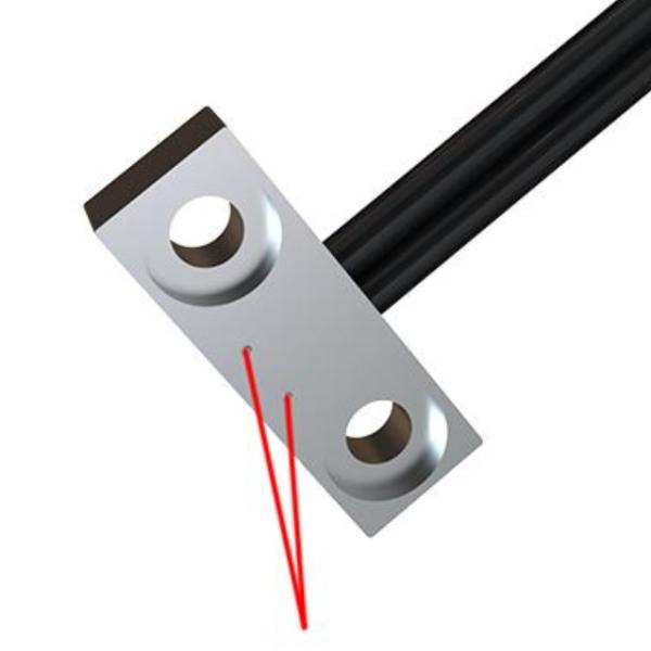 Quality Reflective Optical Fiber Sensor Flat Plate Probe Fiber Optic Component for sale