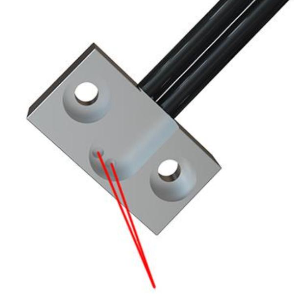 Quality Reflective Optical Fiber Sensor Flat Plate Probe Fiber Optic Component for sale