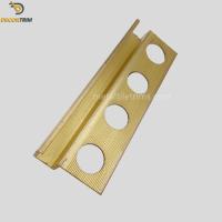 China Solid Brass Box Shape Tile Trim Strip 10mm Height 2.5m Length for Laminated Edge Decoration for sale