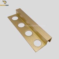 China Solid Brass Box Shape Tile Trim Strip 10mm Height 2.5m Length for Laminated Edge Decoration for sale