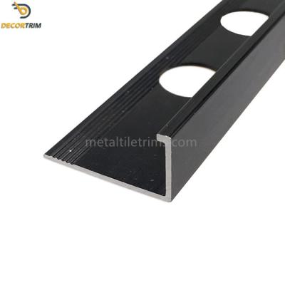 China A borda reta anodizada de Matt Black Aluminium Tile Trim reciclou reusável à venda