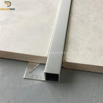中国 タイルのコーナーの装飾のための陽極酸化のマットの銀10mmの箱のタイルのトリム 販売のため