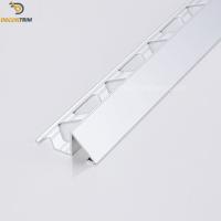 China 12mm Triangle Shape Chrome Silver Aluminium Tile Trim 2.5m Length for sale