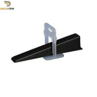 China Transparent Wall Tile Leveling System Clips 2mm 2.5mm 3mm Thickness PVC for sale
